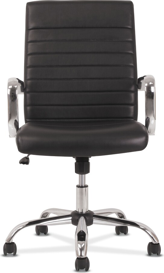 Sadie Executive Computer Chair- Fixed Arm for Office Desk, Black ...