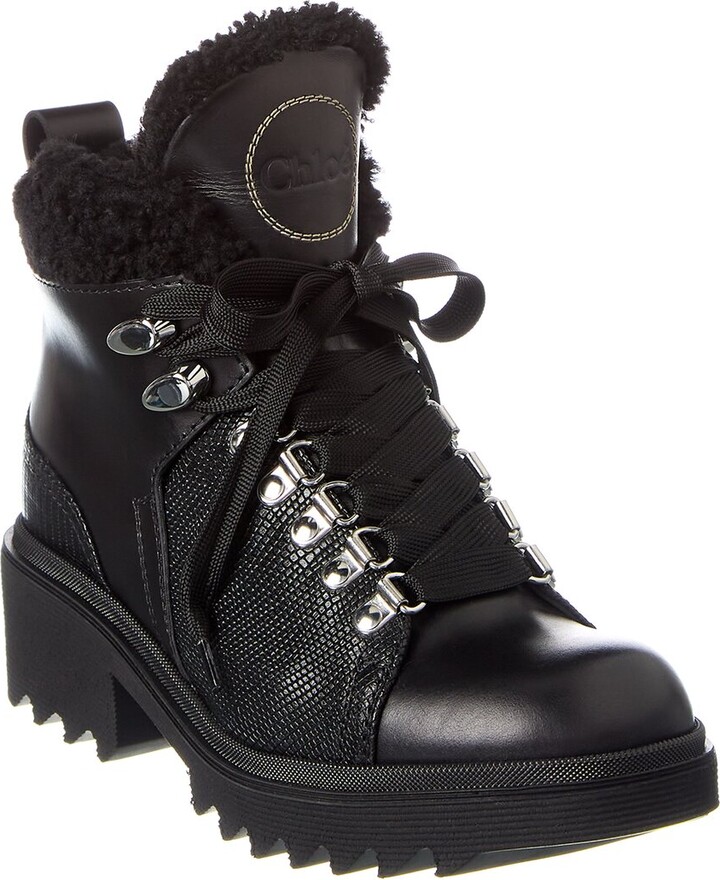 Chloé Bella Mountain Leather Ankle Boot - ShopStyle