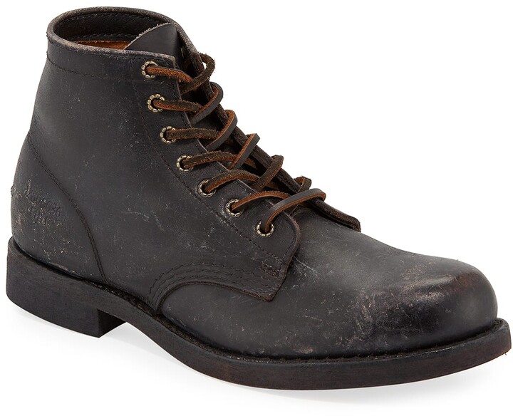 Frye Men's Prison Stone-Washed Leather Boots - ShopStyle