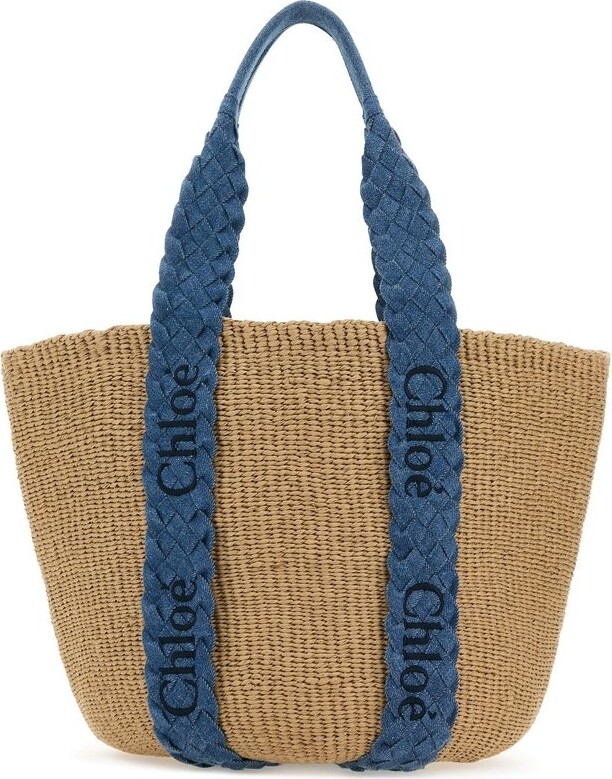 Chloé Logo Detailed Woven Tote Bag - ShopStyle