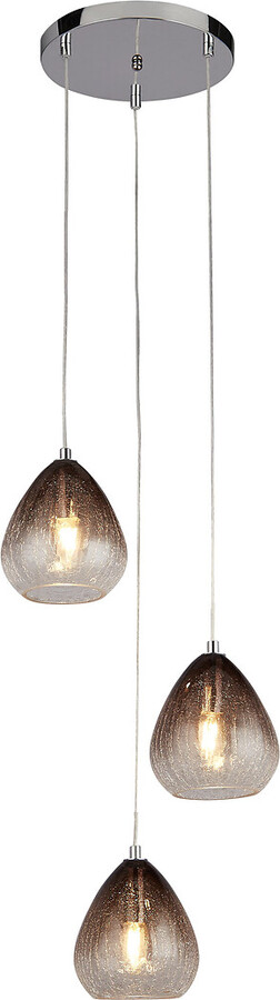So'home Multi-drop Pendant Light With 3 Crackle Ombre Glass Shades ...
