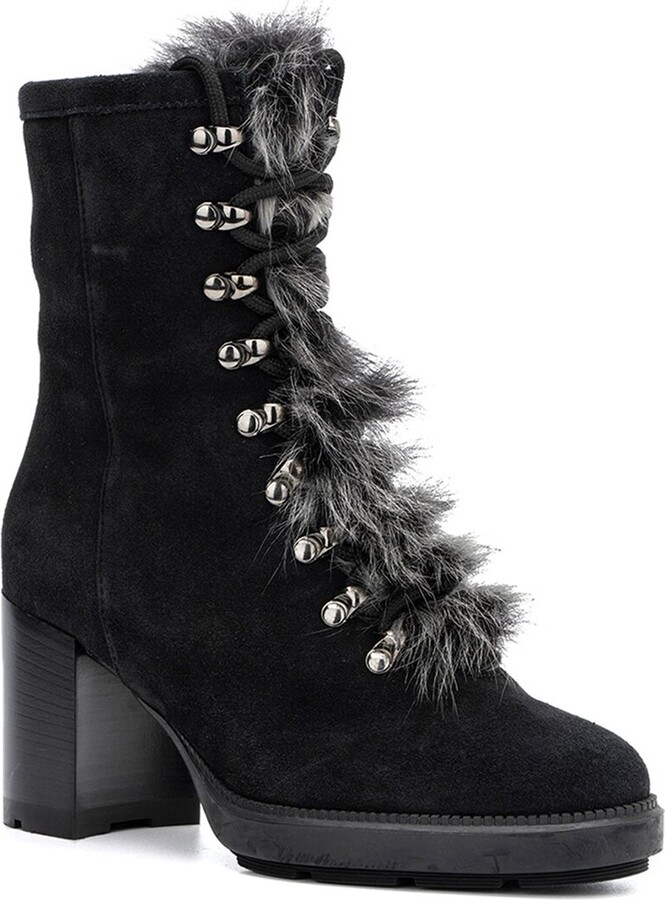 Aquatalia Irvina Weatherproof Suede & Shearling Boot - ShopStyle
