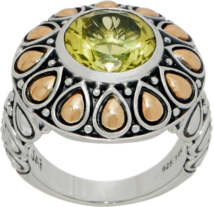 JAI Sterling Silver & 14K Gold Gemstone Lotus Petal Ring - ShopStyle