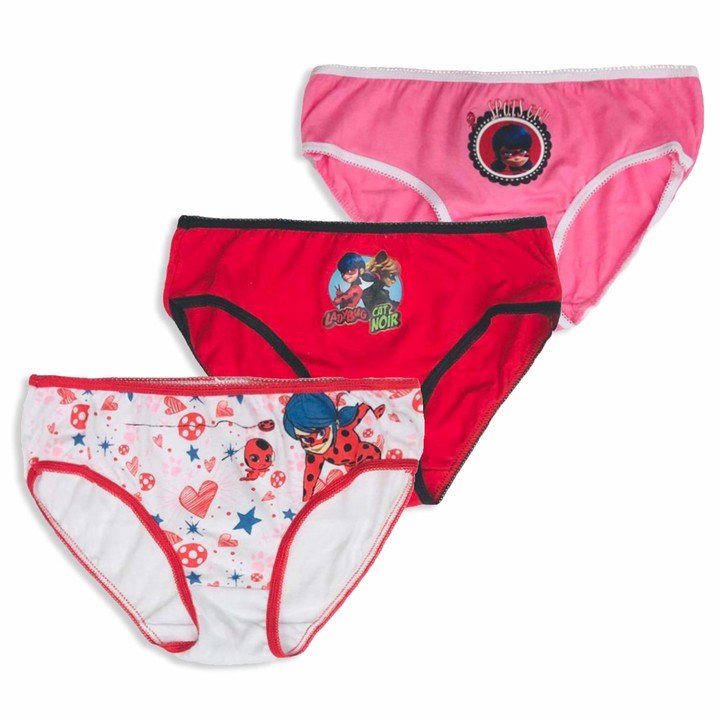 Sun City Miraculous Ladybug Girls Underwear Briefs Set - Multicolour ...