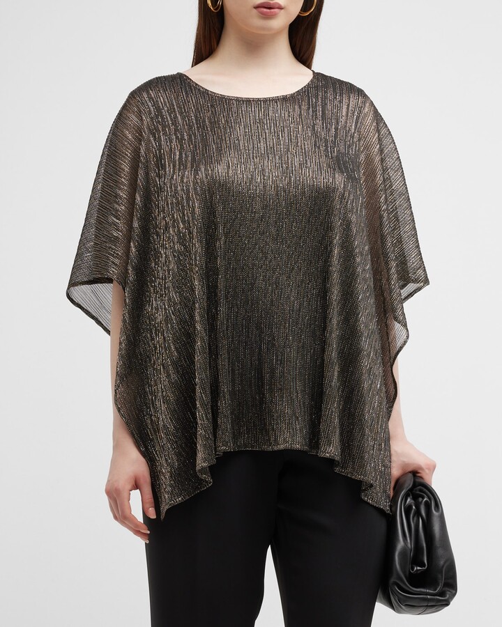 Caroline Rose Plus Size Shimmer Sheer Caftan Top - ShopStyle Dresses