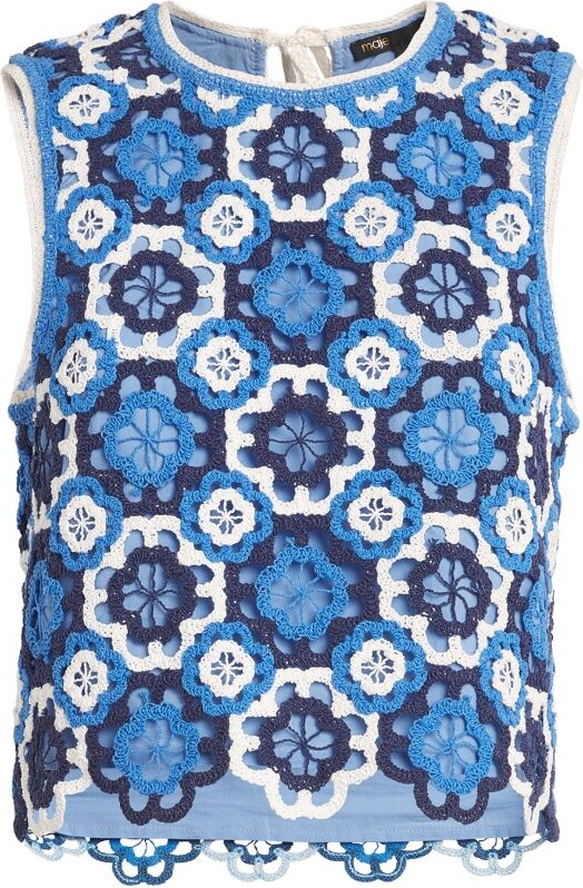 Maje Clover Crochet Crop Top - ShopStyle