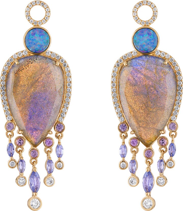 EDEN PRESLEY Stone & Diamond Huggie Hoop Earring Charms - ShopStyle