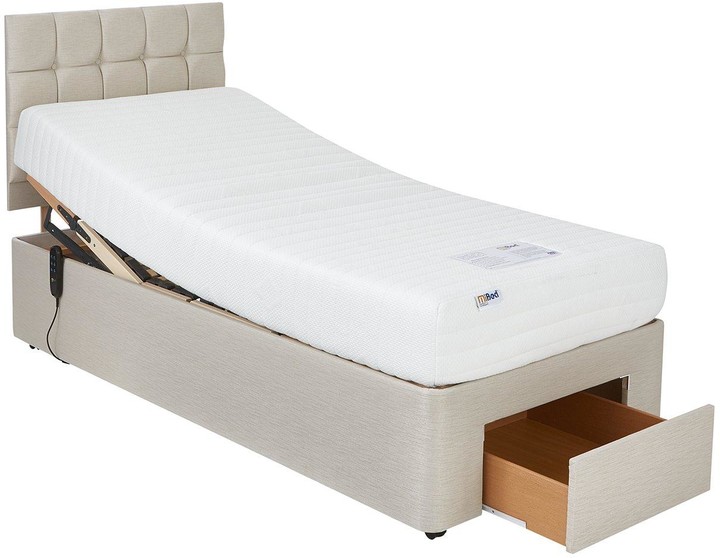 Mibed Rainford Memory Mattress Adjustable Bed With Storage Options ...