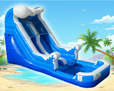 Jingo Jump 108' x 240 x Inflatable Slide with Water Slide and Air ...