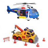 Dickie Toys Majorette Action Series Bundle Helicopter & Tow Truck ...