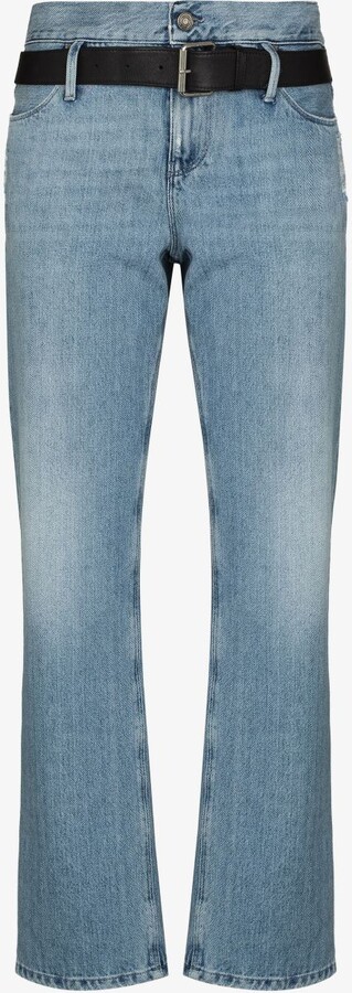 RtA Dexter Belted Straight Leg Jeans - ShopStyle