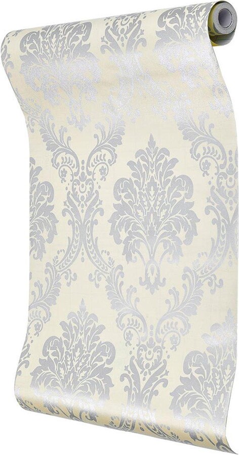 Living and Home 5M x 45Cm Retro Flower Textured PVC Wallpaper Roll ...