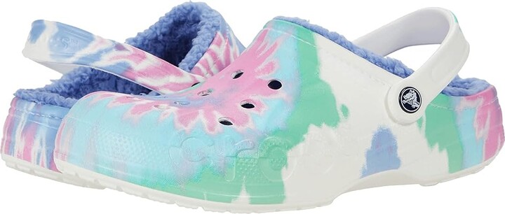 Crocs Baya Lined Tie-Dye Graphic Clog (Pink Lemonade/Multi) Shoes ...