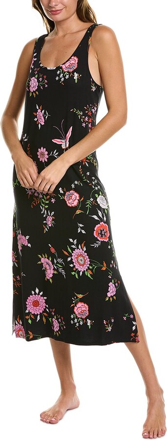 N Natori Butterfly Garden Tank Gown - ShopStyle Evening Dresses