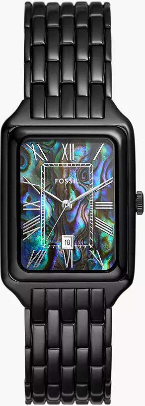 Fossil Raquel Three-Hand Date Black Stainless Steel Watch - ShopStyle