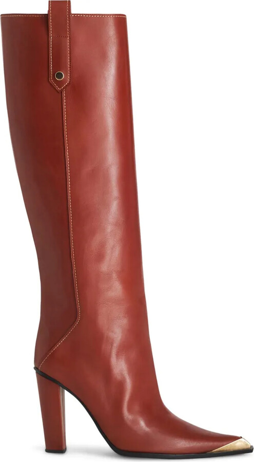 Etro Metallic Toe-Cap Knee-High Boots - ShopStyle