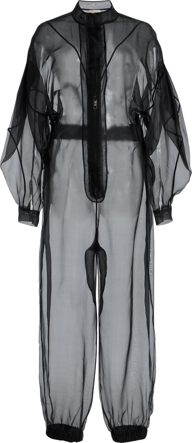 Temily Exclusive Olivia Sheer Silk-Organza Jumpsuit - ShopStyle