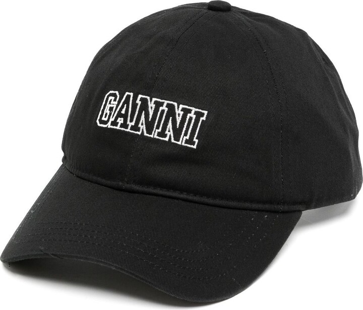 Ganni Logo-Embroidered Baseball Cap - ShopStyle Hats