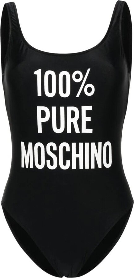 Moschino Logo Printed One-Piece Swimming Suit - ShopStyle