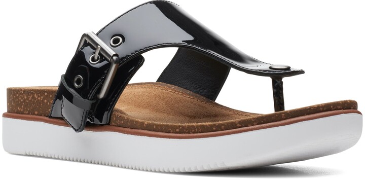 Clarks Elayne Step T-Strap Flip Flop - ShopStyle