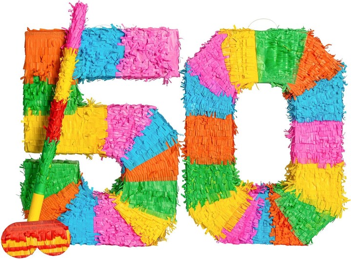 Fax Potato Pinata Set with Stick & Blindfold 50th Birthday ...