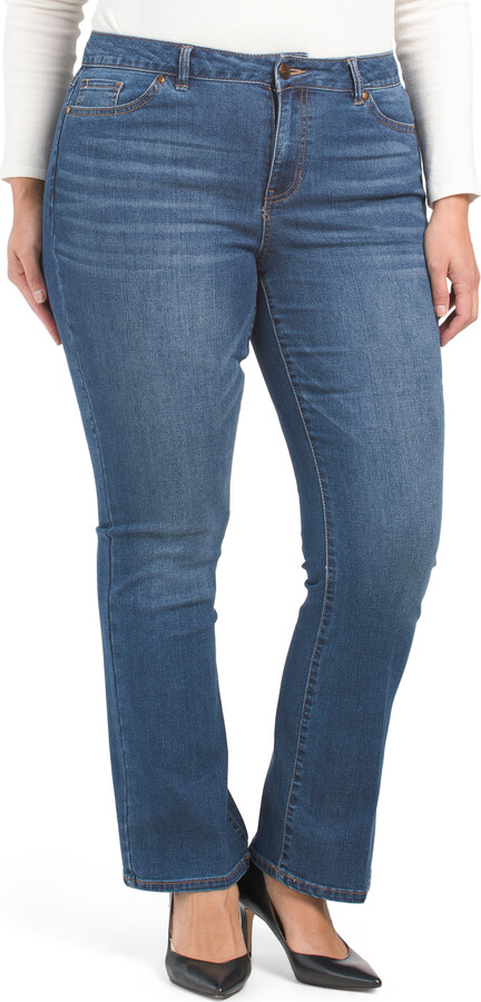 D. Jeans Plus Recycled Bootcut Jeans - ShopStyle