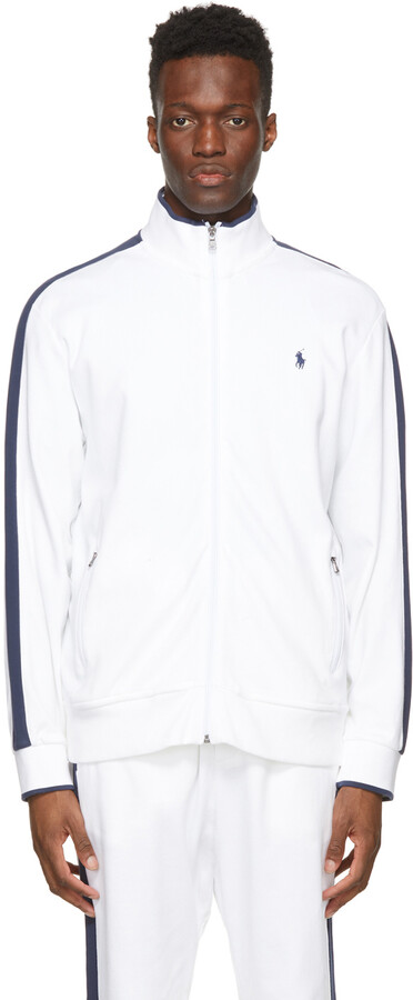 Polo Ralph Lauren White Cotton Interlock Track Jacket - ShopStyle