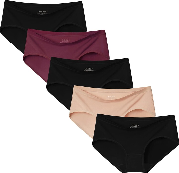 INNERSY Womens Underwear Micro Modal Knickers Mid Rise Ladies Briefs ...