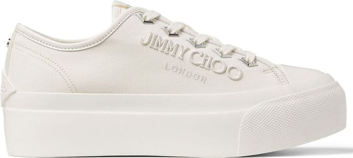 Jimmy Choo Palma Maxi Canvas Platform Sneakers Shoes - ShopStyle