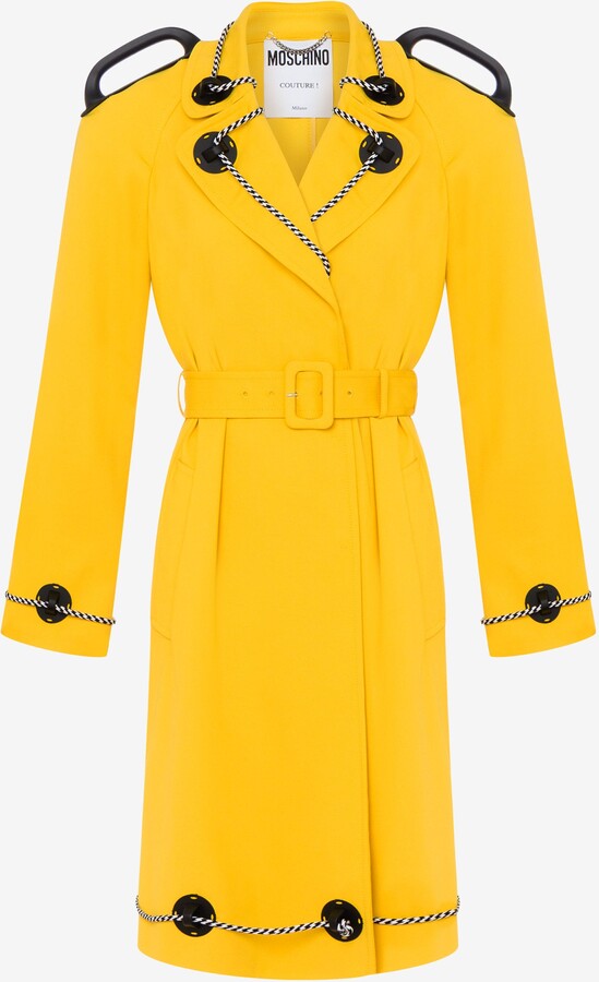 Moschino Nautical Details Stretch Satin Trench Coat - ShopStyle