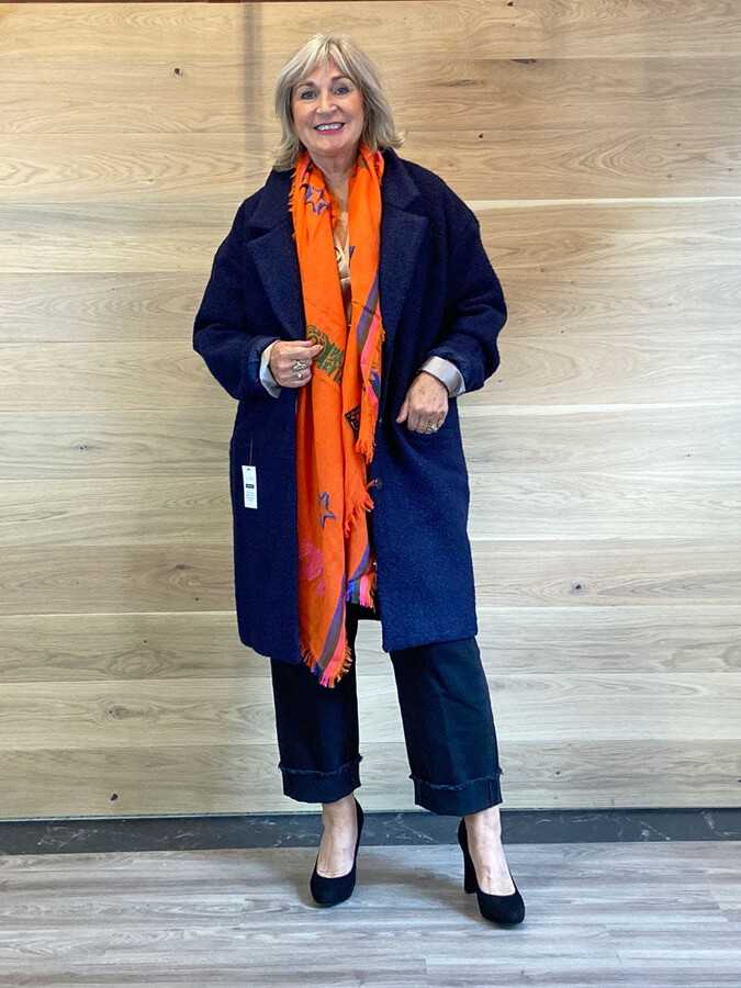 ACL Cocoon Coat Navy - ShopStyle