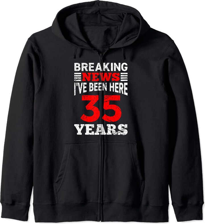 Work Anniversary 35 Years of Service Company Shirt Anniversary BREAKING ...