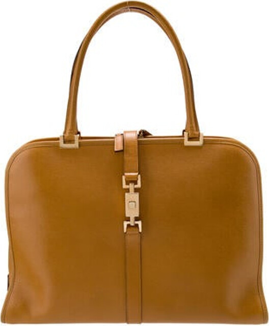 Gucci Vintage Leather Jackie Bardot Handle Bag - ShopStyle