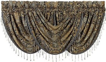 Five Queens Court Palmer Waterfall 49" Window Valance - ShopStyle ...