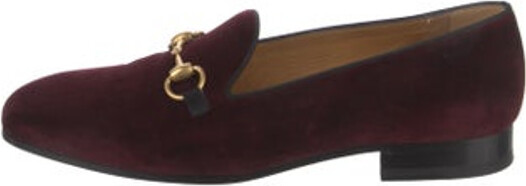 Gucci Velvet Loafers - ShopStyle