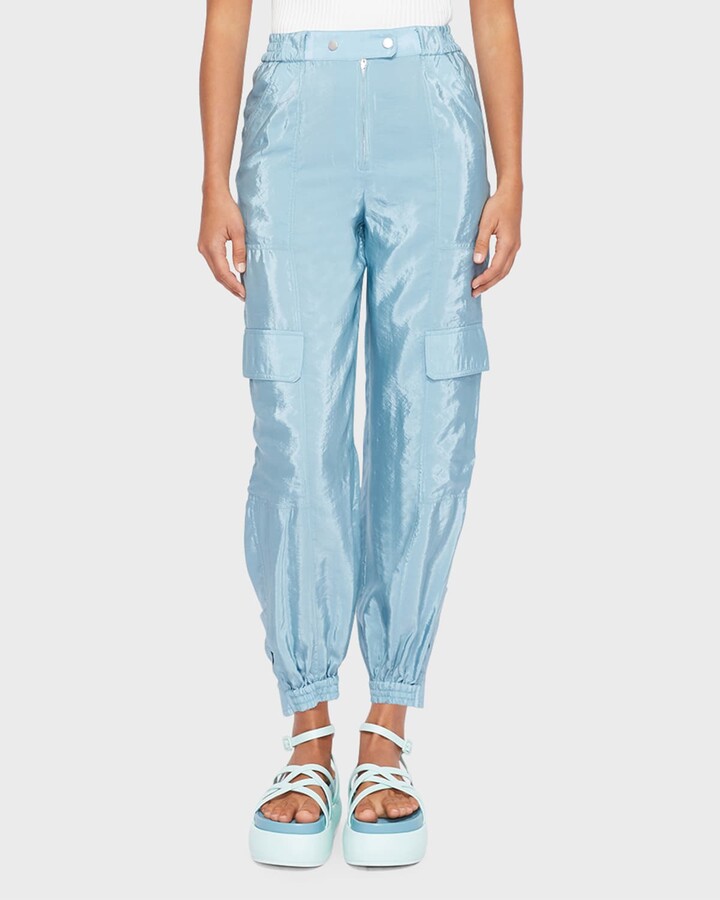 SIMKHAI Artemis Shiny Parachute Cargo Pants - ShopStyle