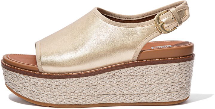 FitFlop Eloise Mixed-Metallics Back-Strap Wedges - ShopStyle