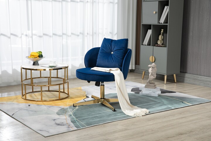 EDWINRAYLLC Versatile Swivel Accent Chair Office Desk Chair Vanity ...