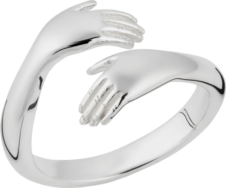 Lily Charmed - Sterling Silver Hug Ring - ShopStyle