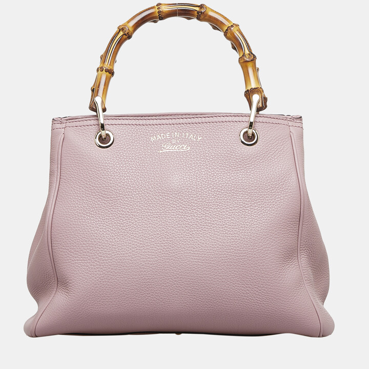 Gucci Pink Bamboo Shopper - ShopStyle Tote Bags