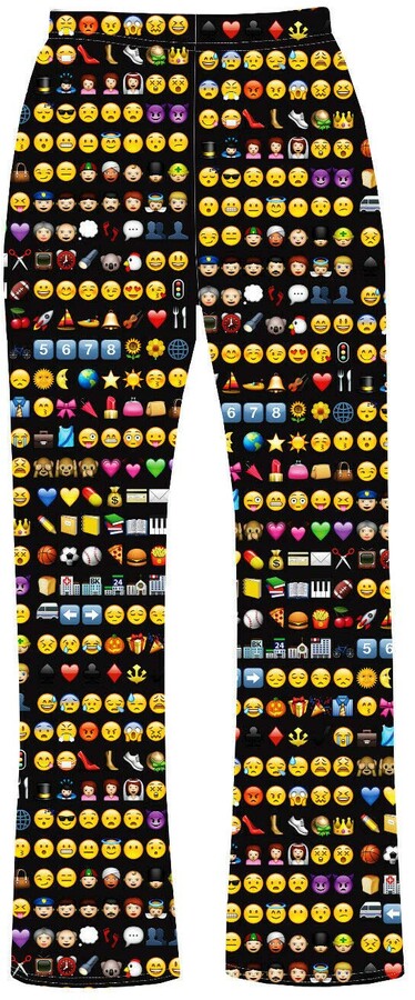 Insanity Clothing Emoji Emoticon Smiley Icons Printed Loungewear ...