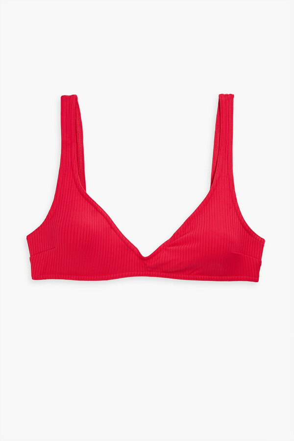 Zimmermann Ribbed triangle bikini top - ShopStyle Two Piece Swimsuits