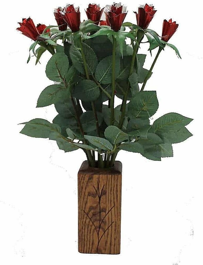 Justpaperroses 10th Wedding Anniversary 12-stems 18" Aluminum Roses ...