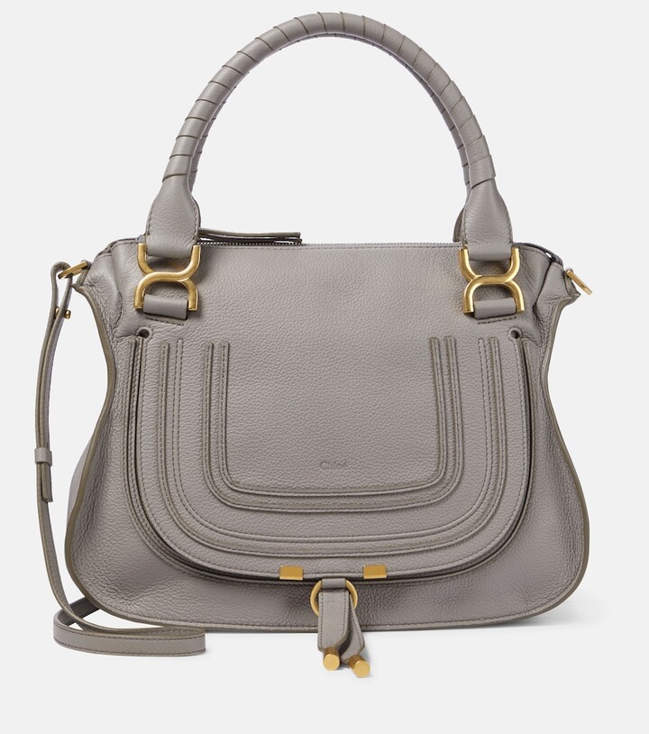 Chloé Marcie Medium leather tote - ShopStyle Satchels & Top Handle Bags