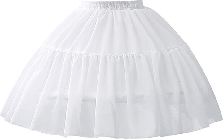 MEOWCOS Women Petticoat Lolita Short Skirts Tutu Crinoline Underskirt ...