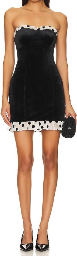 For Love & Lemons Melrose Mini Dress In Black - ShopStyle