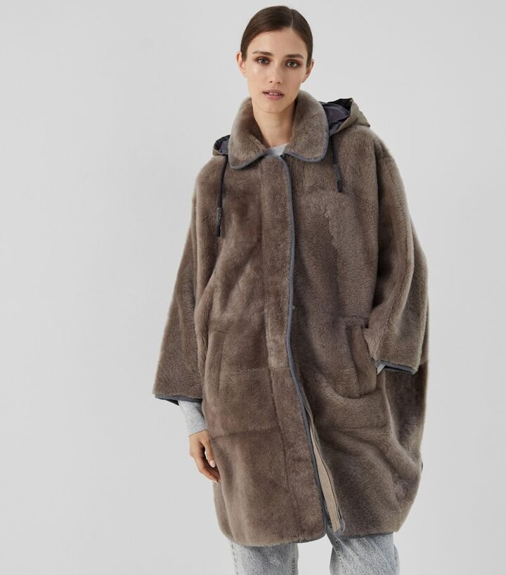 Brunello Cucinelli Shearling Reversible Coat - ShopStyle