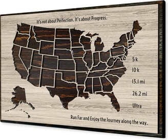 Etsy Us Map For Athletes, Runners, Fun Run Map, Custom Distance Art ...