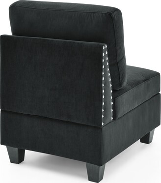 NINEDIN Navy Modular Sofa Set w/ Hidden Storage DIY Combination ...