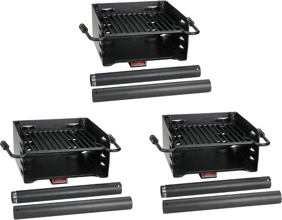 Pilot Rock Park Style Heavy Duty Steel Outdoor BBQ Charcoal Grill with ...